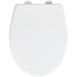 WC-Sitz Wenko "Neo", wei&szlig;, B:37cm L:46cm, Duroplast, Edelstahl, WC-Sitze, mit Softclose, aus Duroplast