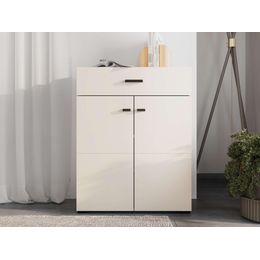 Schuhkommode Home Affaire "Rathlin Schuhschrank, Schuhregal, für ca. 9 Paar Schuhe", kaschmir, B:77cm H:98cm T:35cm, Spanplatte, Sideboards, zwei Regale und eine Schublade, Gesamtbreite 77 cm