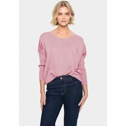 Saint Tropez Rundhalspullover »A2561, MilaSZ R-Neck« Feinstrick mit Viskose, Casual Fit Pink Nectar S (36) S (36) Casual Pullover von Saint Tropez