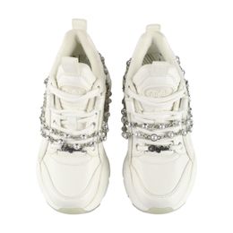 Buffalo Damen Trainingsschuh "Buffalo BINARY PEARL", Gr. 40wei&szlig;, silber, Polyurethan, Schuhe