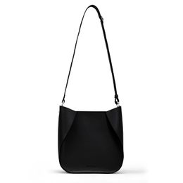 Schultertasche Gretchen "Erica Shoulderbag", Damen, Gr. B/H/T: 27cm x 25cm x 150cm, schwarz, Leder, Taschen, aus italienischem Rindsleder