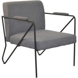 Sessel, grau, B:64cm H:77cm T:76cm, 100% polyester, HOFMANN LIVING AND MORE, Sessel, Sessel