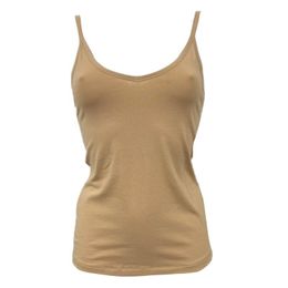 MY BASIC Unterhemd »Singlet cotton« 3er Pack, Spaghetti-Träger, V-Ausschnitt, Baumwollmix, elastisch, Basic Powder M M Top von My Basic