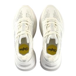 Buffalo Damen Trainingsschuh "Buffalo Buffalo Triplet Glam - Vegan Nubuck/Nappa", Gr. 41wei&szlig;, silber, Kunstfaser, unifarben, Schuhe
