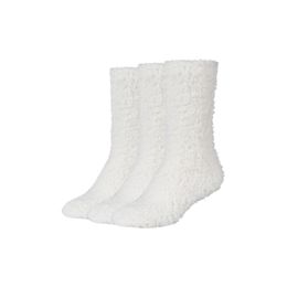 Socken Camano "warm & cozy", Damen, Gr. 35 (38), egret, Elasthan, Polyester, unifarben, Socken, mit elastischem Bund