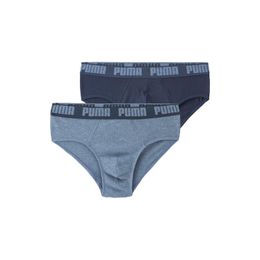 Puma Slip Packung, 2er-Pack, mit Logobund blau-meliert, navy S S Unterhose von Puma