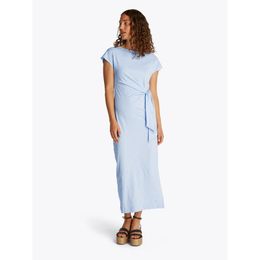 Tommy Hilfiger Midikleid »KNOT BOAT-NK MIDI DRESS SS« mit Knotendetail Breezy Blue XS (34) - N-Gr N-Gr XS (34) Kleid von Tommy Hilfiger