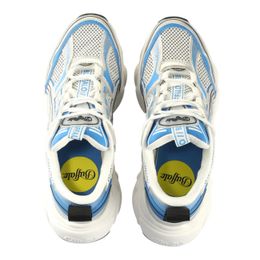 Trainingsschuh Buffalo "Buffalo Buffalo CLD Run JOG - Vegan Nappa/Mesh", Damen, Gr. 37, silber, wei&szlig;, blau, Kunstfaser, unifarben, Schuhe