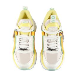 Buffalo Damen Trainingsschuh "Buffalo BINARY GLAM", Gr. 38wei&szlig;, gelb, mint, Polyurethan, Schuhe