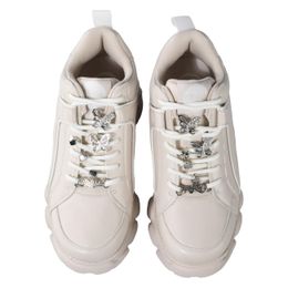 Buffalo Damen Trainingsschuh "Buffalo Cld Corin - Vegannappa", Gr. 36beige, wei&szlig;, Kunstfaser, unifarben, Schuhe