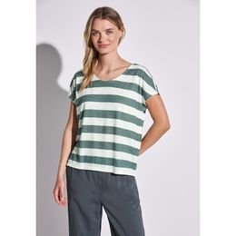 Street One Shirttop mit Streifenmuster garden green 44 44 T-Shirt