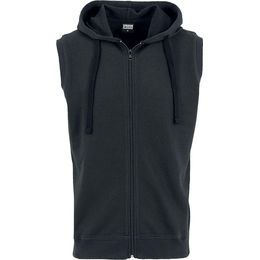 Urban Classics Sleeveless Terry Zip Hoodie Kapuzenjacke schwarz in 5XL TB1244 black SMU
