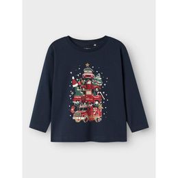 name it Langarmshirt »NMMREJULLI NREG LS TOP BOX« Navy Blazer 92 92 Weihnachtsshirt von name it für Jungen