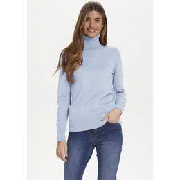 Saint Tropez Damen Rollkragenpullover &raquo;J2046, MilaSZ Rollneck&laquo; Feinstrick mit Viskose, Classic fit blau M