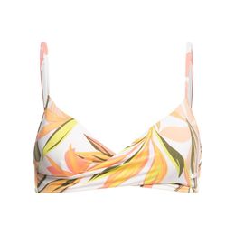 Roxy Damen Bandeau-Bikini-Top &raquo;Printed Beach Classics&laquo; wei&szlig; XS, Cup B
