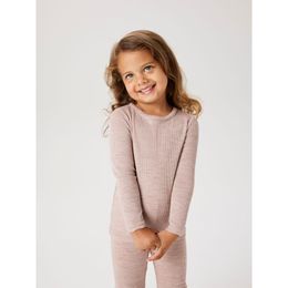 name it Langarmshirt »NMNWAX WOOL RIB LS TOP NOOS« aus reiner Merinowolle Shadow Gray 122/128 122/128 Shirt von name it für Mädchen und Jungen