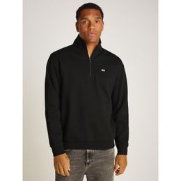 Tommy Jeans Sweatshirt »TJM REG FLEECE 1/4ZIP MOCK NECK« mit Fleece Black M M Sweatshirt von Tommy Jeans