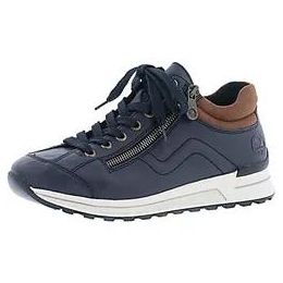 Sneaker Rieker, Damen, Gr. 40, blau (marine), Lederimitat, Schuhe Sneaker