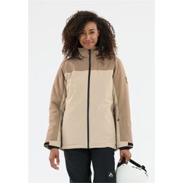 Skijacke WHISTLER "Montill", Damen, Gr. 40, braun (beige, braun), 100% Polyester, mehrfarbig, normal, ohne Ausschnitt, Jacken, mit wasserdichter Membran