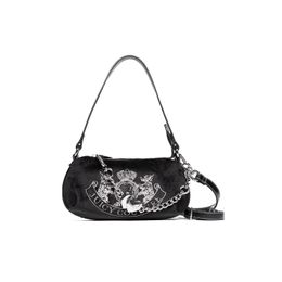 Schultertasche Juicy Couture "TWIG NARRATIVE S. HOBO Damen", Kinder, Gr. B/H/T: 3cm x 11cm onesize, schwarz, Polyester, Polyurethan, Taschen, Schultertasche Damen, Mini Bag, Handtasche, Fashion, Lifestyle, Sale