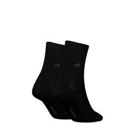 Socken Calvin Klein Jeans "CK WOMEN SHORT SOCK 2P ROLL TOP", Damen, Gr. 39-42, schwarz, Baumwollmischung, Socken