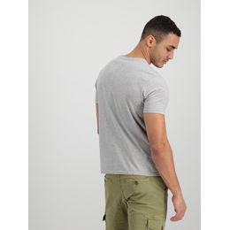 Alpha Industries T-Shirt Herren Gr&ouml;&szlig;e 5XL hellgrau / schwarz