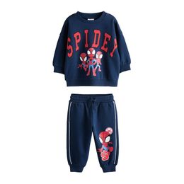 next Jogginganzug 'Spiderman' Jungen Größe 86 blau / navy / rot