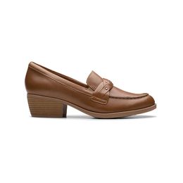 Clarks Leder-Mokassins "Charlten Echo" in Hellbraun - 55% | Größe 41 | Damen-schuhe-halbschuhe