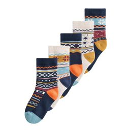 next Socken Jungen Größe 19/22 navy / hellblau / orange / weiß