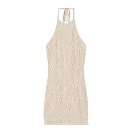 Bershka Kleid Damen Größe 36 beige