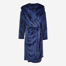 Dunkelblaue Robe mit Streifenmuster