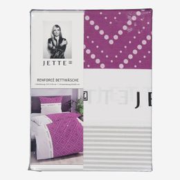 JETTE Violettes Bettbezugset mit Streifenmuster 155x220cm