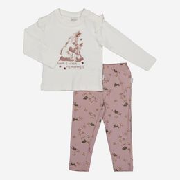 Little Rosa-weißes Kleidungsset aus Oberteil und Leggings