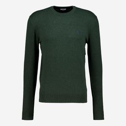 Dunkelgrüner Pullover mit gesticktem Logo
