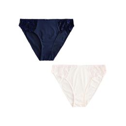 next Slip Damen Größe XS navy / weiß
