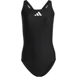 Adidas 3 Bars Suit Schwimmanzug Damen - schwarz - Gr. 38 - Polyamid/Elastan