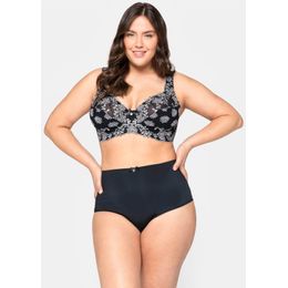sheego Damen Bügel-BH mit Stickerei-Spitze, schwarz, Größe 85B