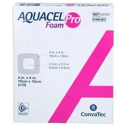 kohlpharma Aquacel Foam pro 10x10 cm Hydrofiber Schaumverband 10 ST