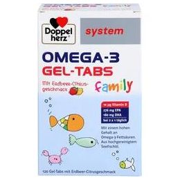 Doppelherz Omega-3 Gel-Tabs Family Erb.-Ci. System 120 ST