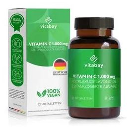 Vitamin C + Bioflavonoide 1000mg Vegan Hochdosiert 180 ST