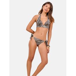 Lipsy Bikinihose Damen Gr&ouml;&szlig;e XL hellbeige / braun / schwarz