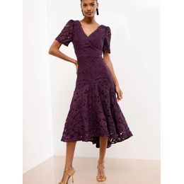 Lipsy Kleid Damen Gr&ouml;&szlig;e 40 dunkellila Winterkleid