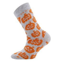 Ewers Socken M&auml;dchen Gr&ouml;&szlig;e 23/26 hellgrau / orange