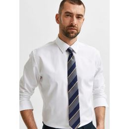 Businesshemd Selected Homme "SLHSLIMETHAN SHIRT", Herren, Gr. L, N-Gr, weiß, Web, Obermaterial: 100% Baumwolle, Hemden