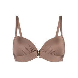 LINGA DORE Bikini-Oberteil in Hellbraun - 64% | Gr&ouml;&szlig;e 40F-Cup | Damen-bademode