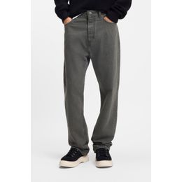 Loose-fit-Jeans HUGO BLUE "Nate", Herren, Gr. 32, Länge 32, medium grau030, Denim/Jeans, Obermaterial: 100% Baumwolle, unifarben, loose fit lang, Jeans, loose fit