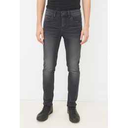 Stretch-Jeans name it "NKMTHEO DNMCLAS PANT NOO", Jungen, Gr. 134, N-Gr, grau (schwarz, grau, denim), Denim/Jeans, Obermaterial: 41% Viskose, 31% Baumwolle, 25% Polyester, 3% Elasthan, Abriebeffekte, slim fit, Jeans