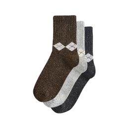 next Socken Damen Gr&ouml;&szlig;e 36/41 hellgrau / oliv / schwarz