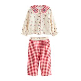next Pajamas girl size 110 Light blue / Red / White