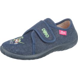 Beck Hausschuhe 'Dino' Jungen Gr&ouml;&szlig;e 32 navy / hellgr&uuml;n